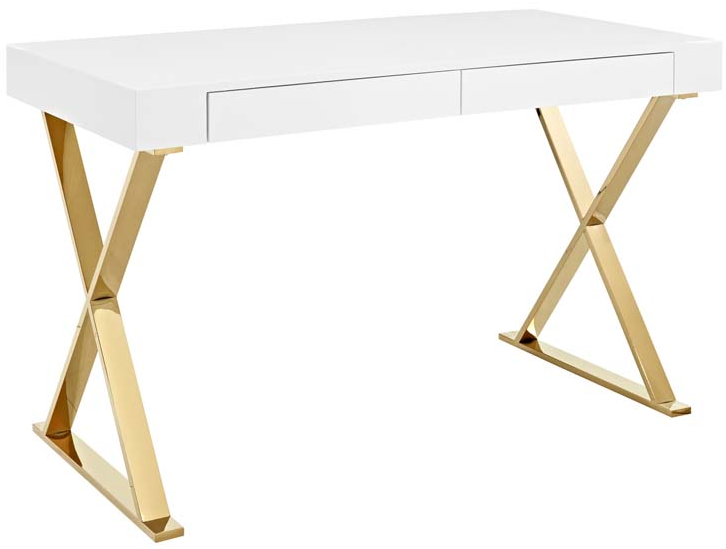 Modern white and gold desk store