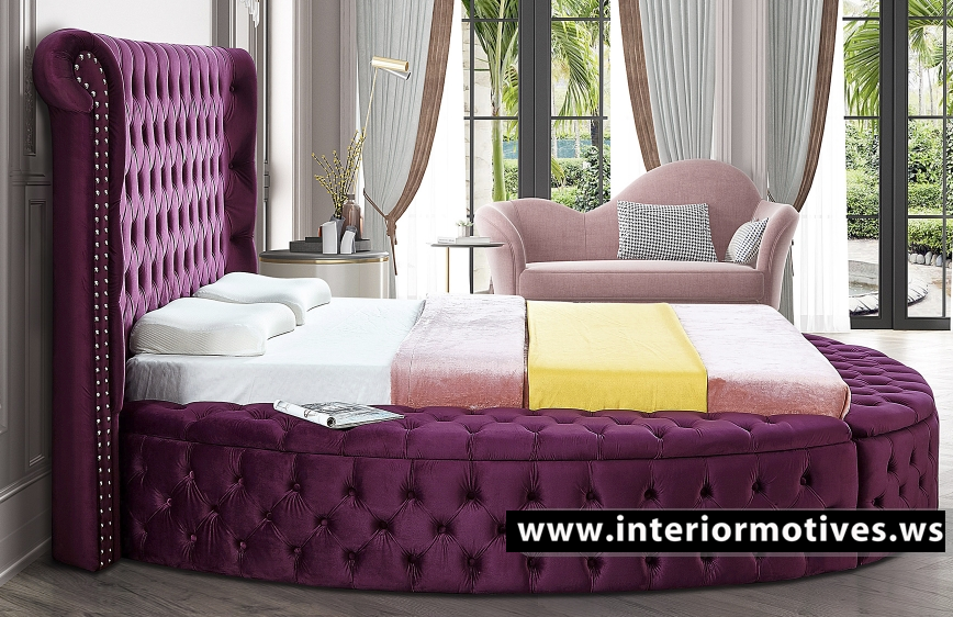 Purple round bed store