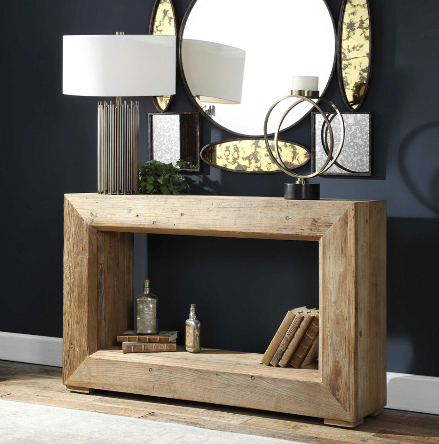 Home › Elm Wood Chunky Console Table